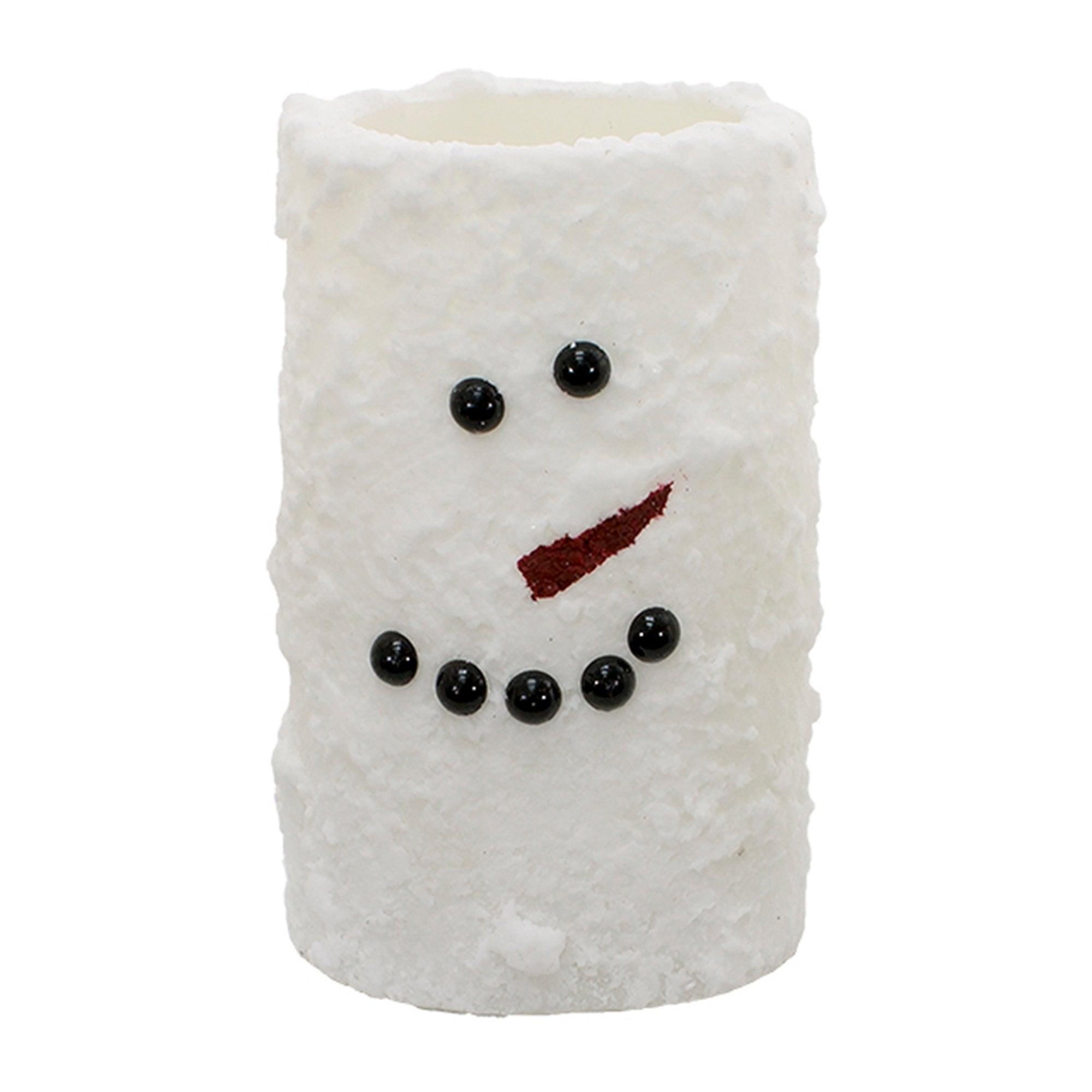 Medium White Snowman LED Pillar – Hazelkin