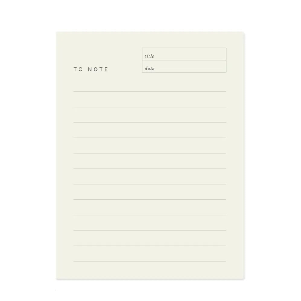 To Note Block Notepad – Hazelkin